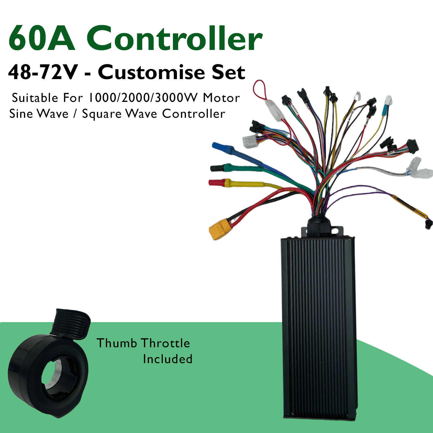 Best E-Bike Controllers for 36V–72V Systems | Greenlance 30A & 45A Sin ...